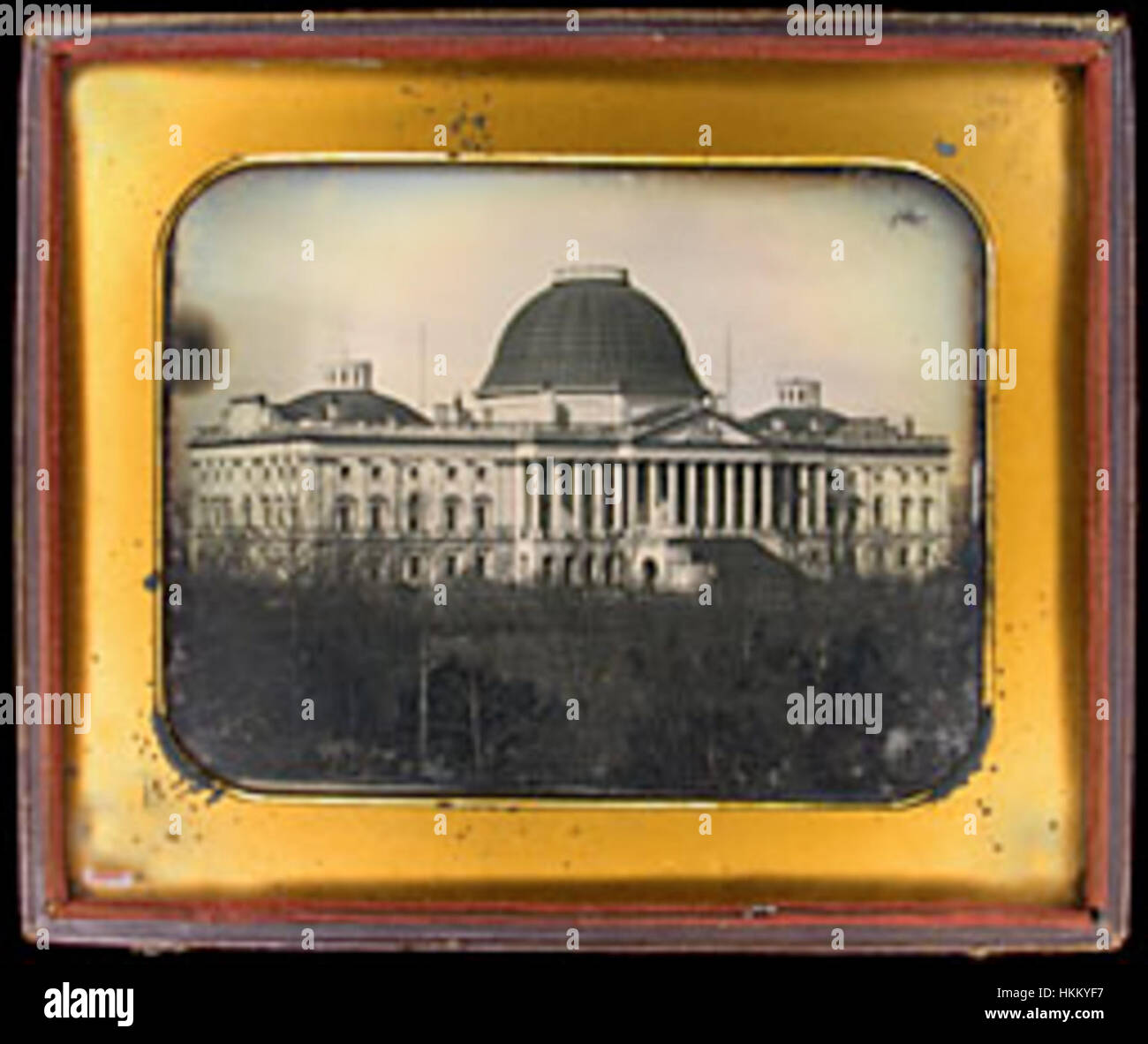 A daguerreotype from 1846 by John Plumbe Jr. shows the U.S. Capitol ...