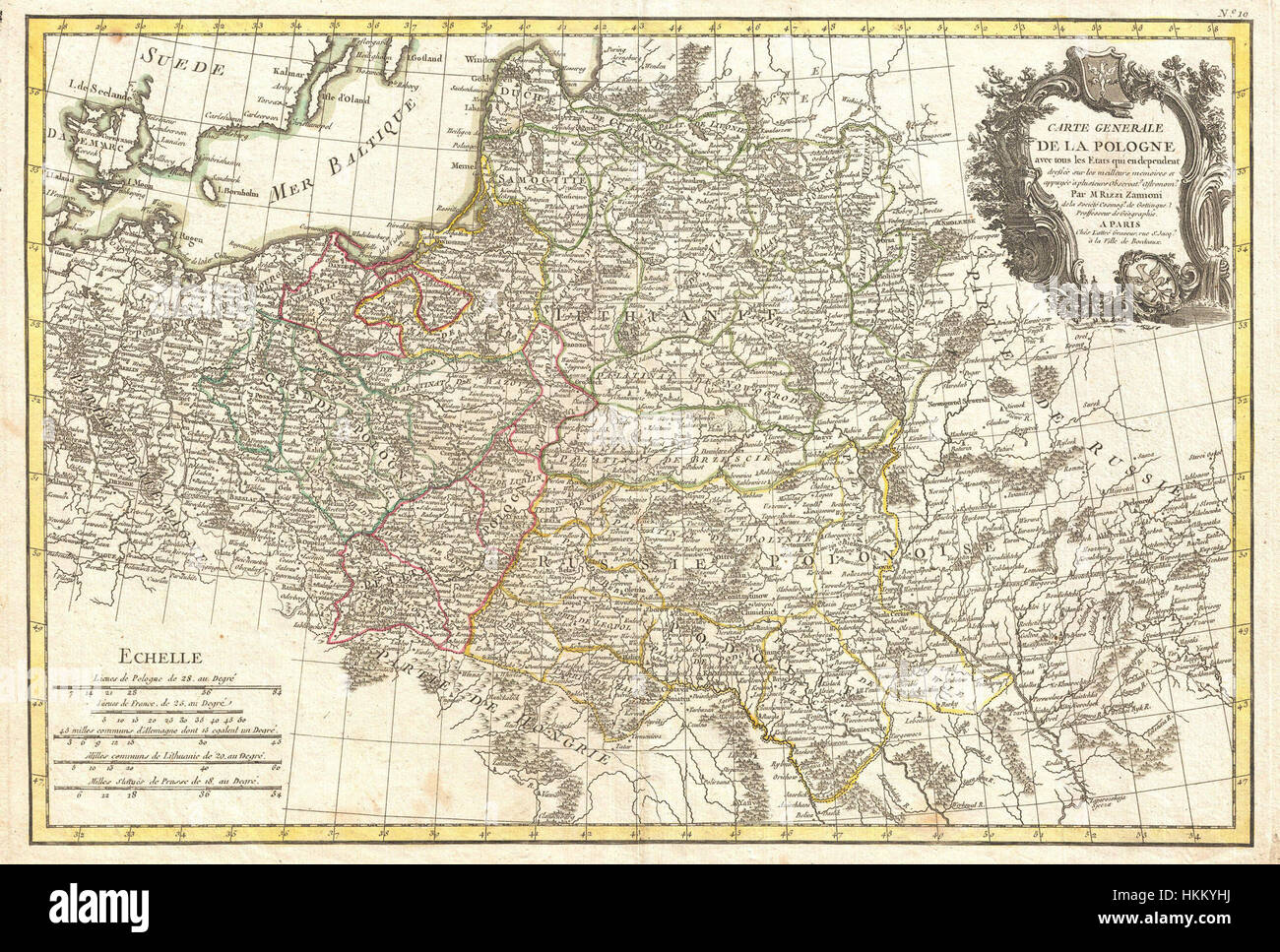 This 1771 map of Poland and Lithuania by Zannoni offers a detailed ...