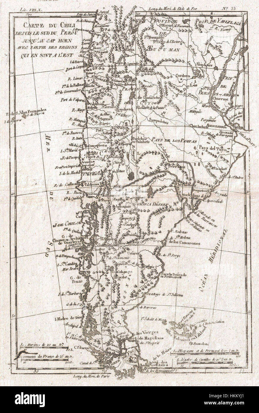 This 1780 map by Raynal and Bonne offers a detailed view of Chile's ...