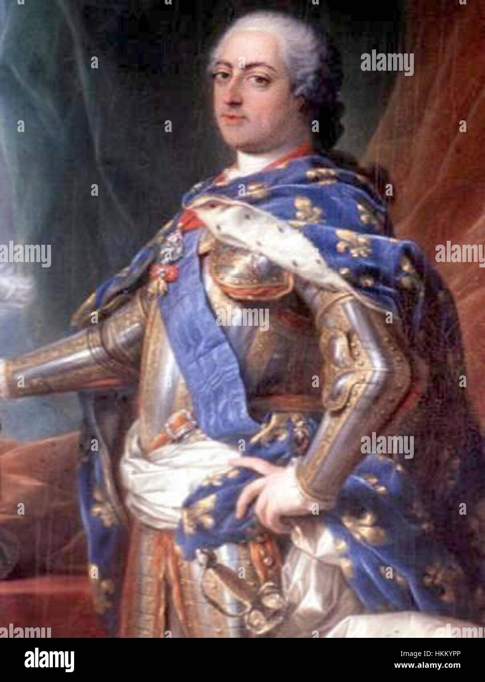 A portrait of King Louis XV of France, showcasing the opulence and ...