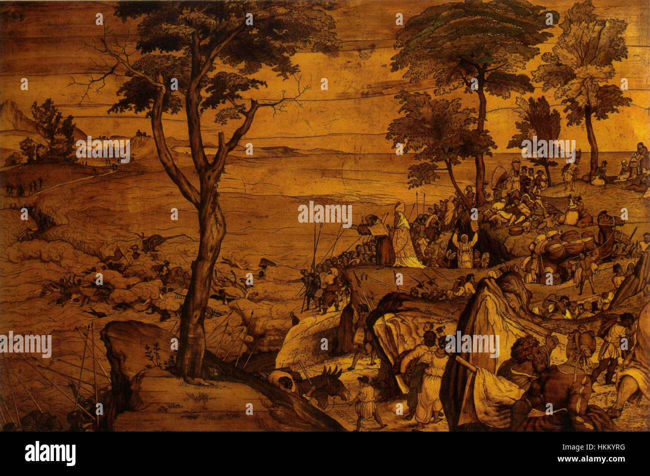 This Italian painting titled '56.0 Sommersione del Faraone' depicts the ...