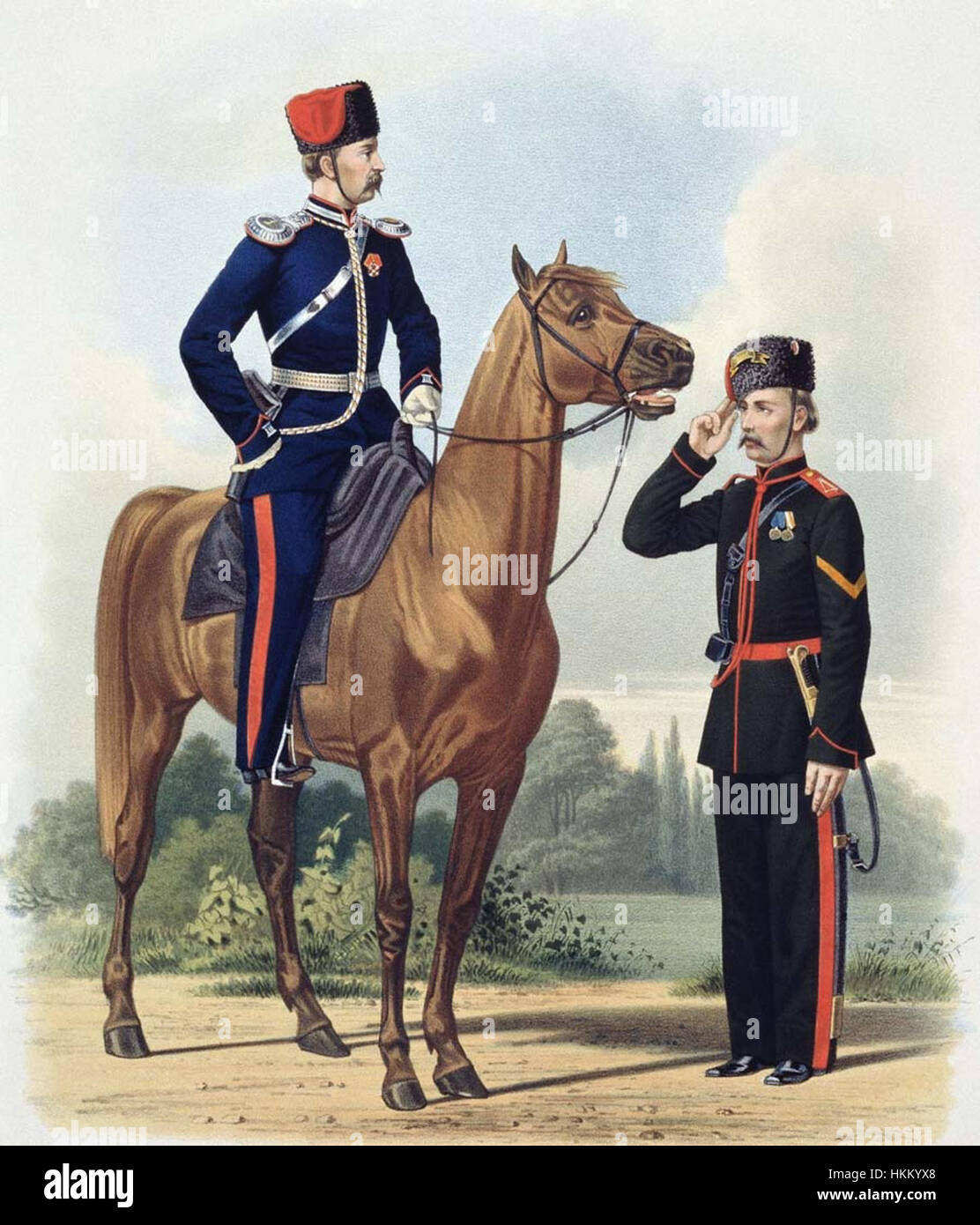 This artwork depicts the changes in the uniforms and armament of the ...