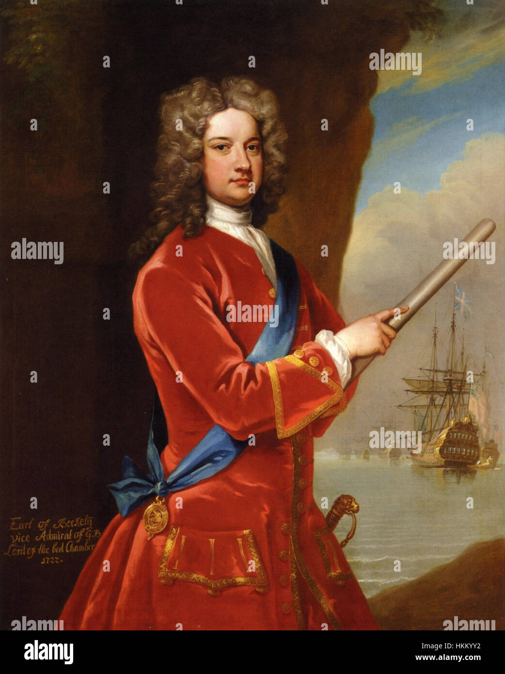 The portrait of the 3rd Earl of Berkeley captures the nobleman in an ...