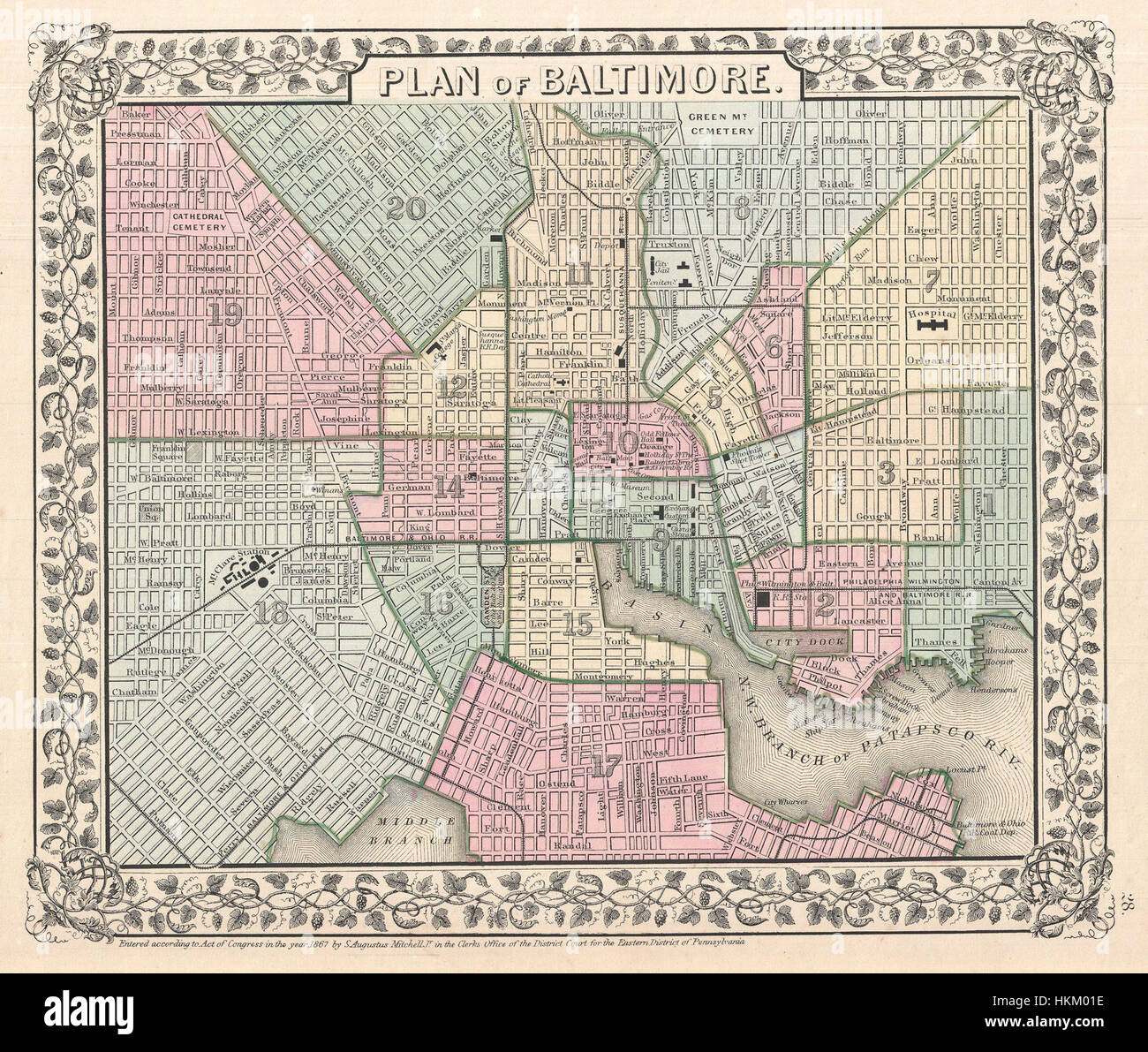 Baltimore map maryland hi-res stock photography and images - Alamy