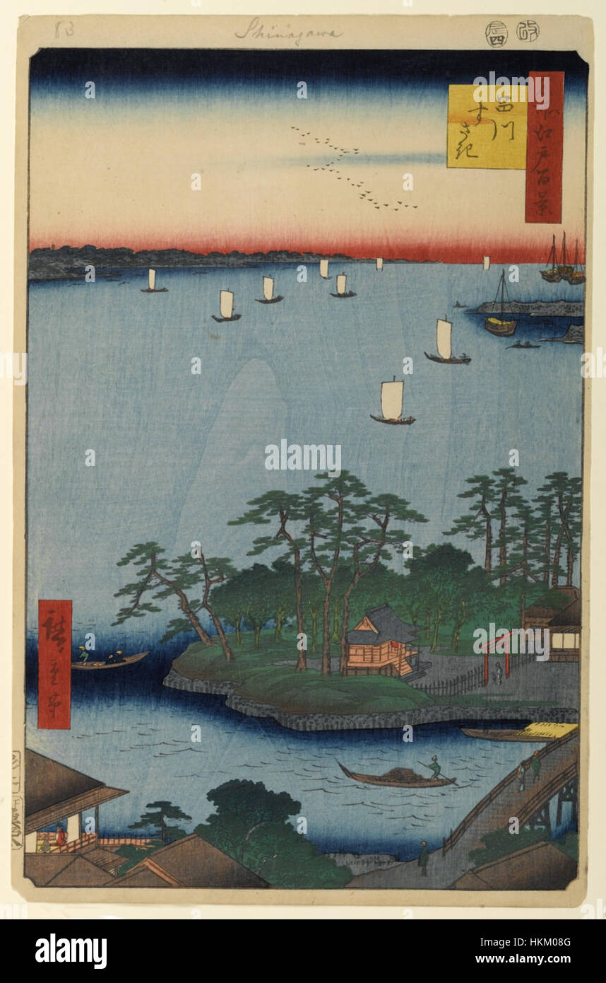 This artwork titled '100 views edo 083' captures a detailed scene from ...