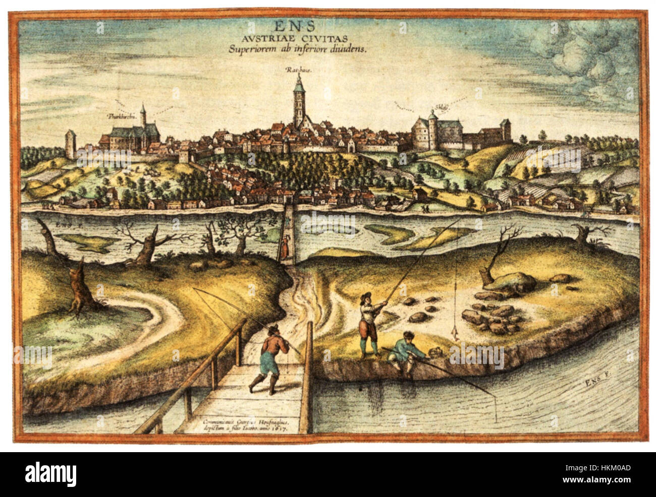 'Alte Ennser Ansicht' is a 1617 painting depicting the town of Enns in ...