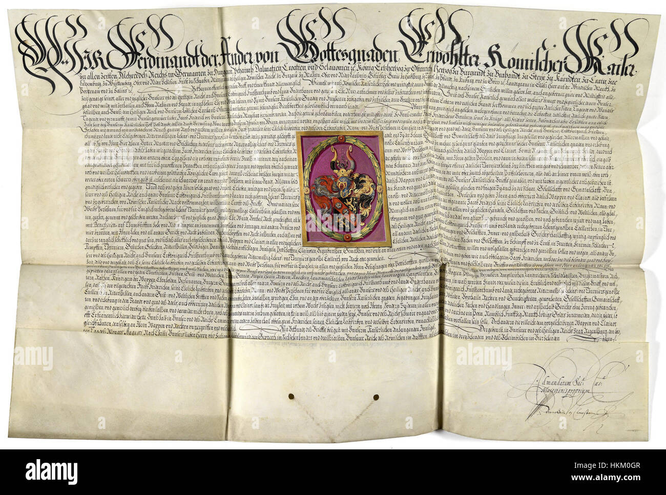This document, dated 1630, is the noble title certificate (Adelsdiplom ...
