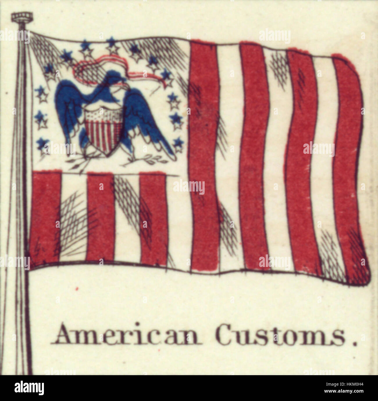 American Customs. Johnson's new chart of national emblems, 1868 Stock ...
