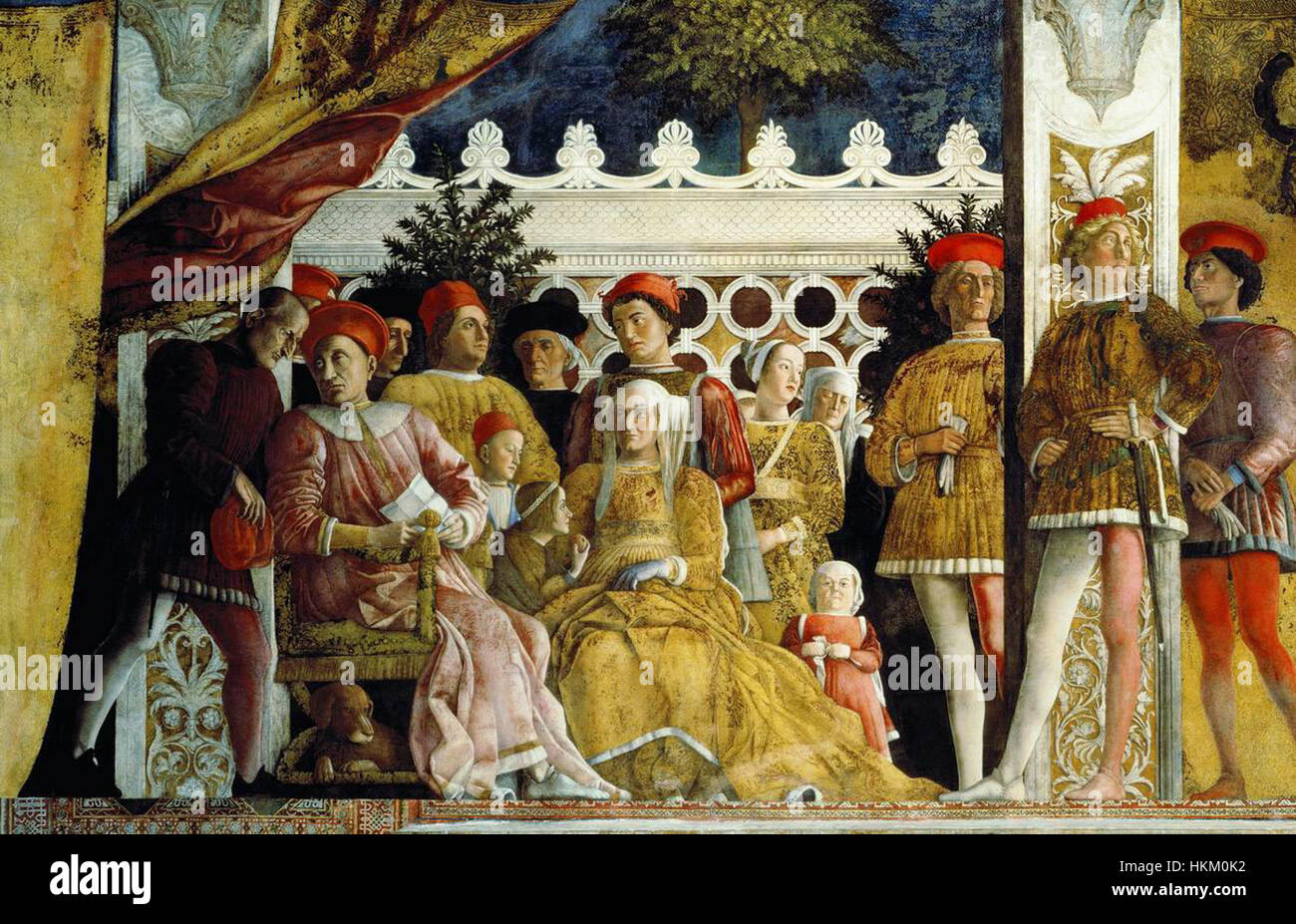 This detailed section from Andrea Mantegna's 'The Court of Mantua ...