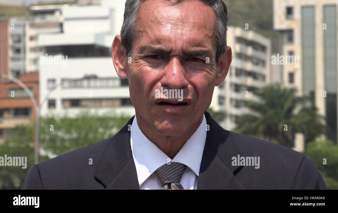 Confused Old Business Man Stock Photo - Alamy