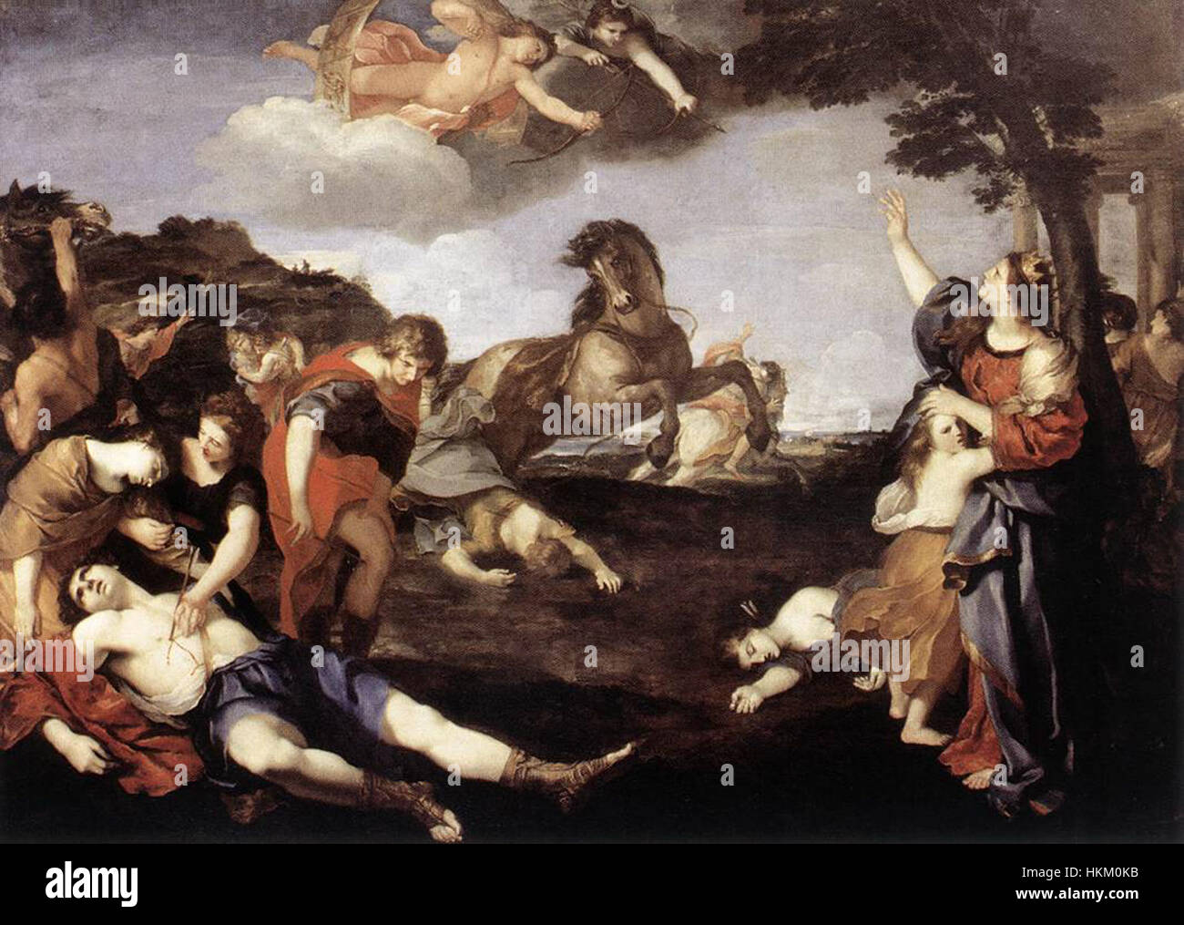 Andrea Camassei’s The Massacre of the Niobids depicts the tragic ...