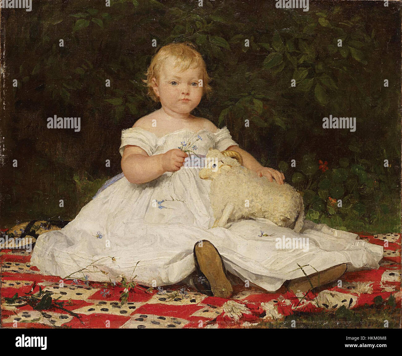 Albert Ankerâ€™s 1868 portrait 'Bildnis Emilie Weiss' features a formal ...