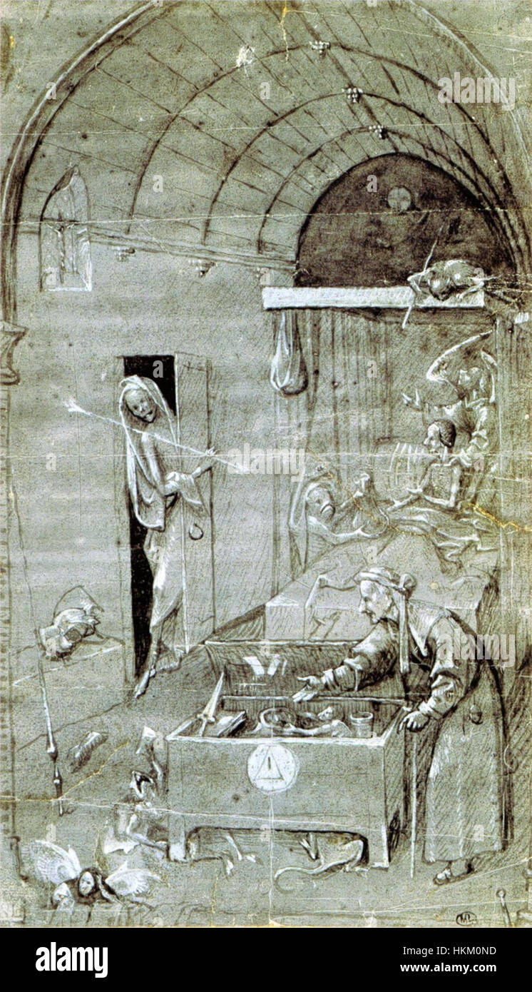 This piece is a copy or reinterpretation of a work by Jheronimus Bosch ...