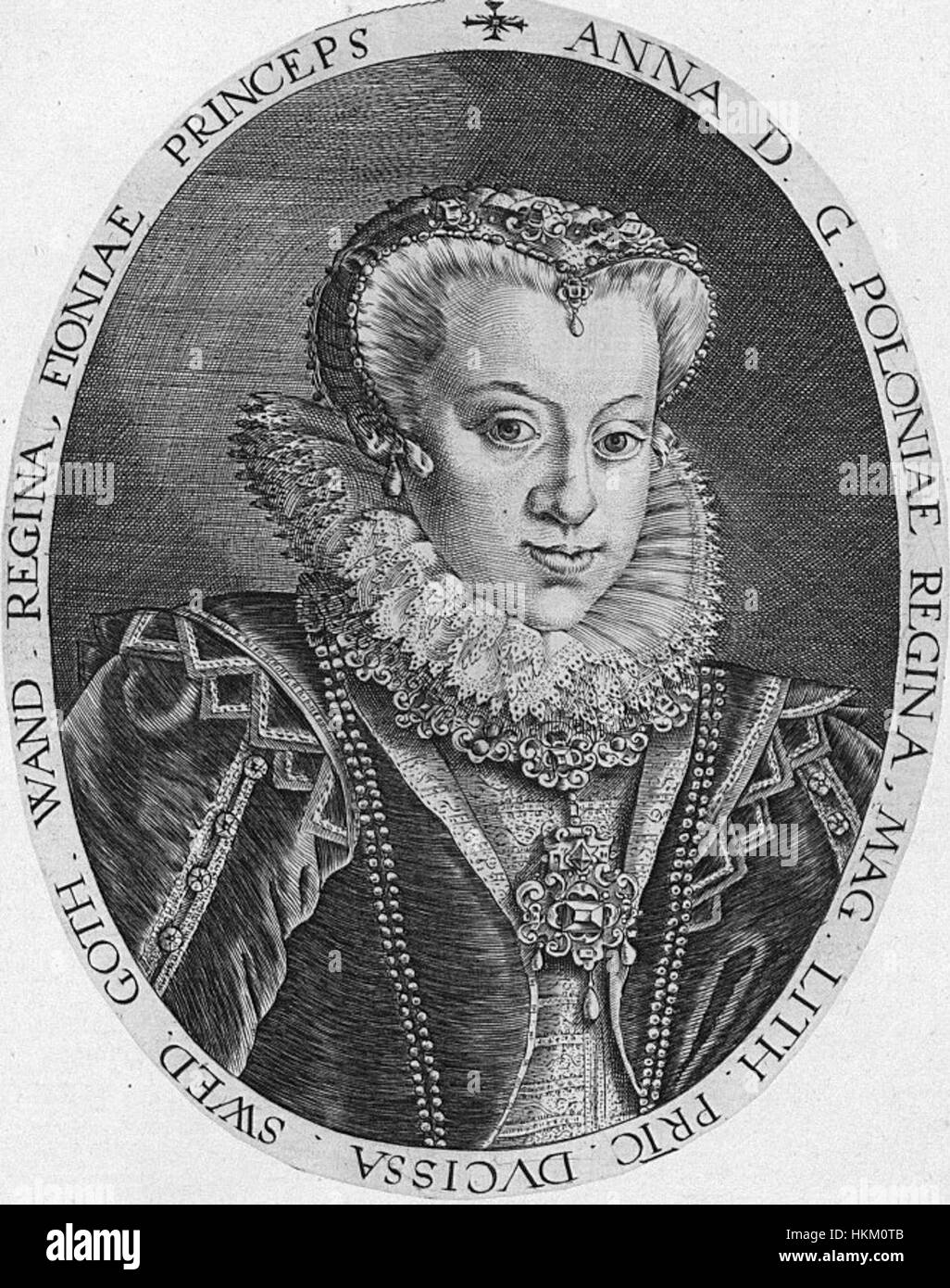 This portrait of Anna of Austria, who lived from 1573 to 1598, captures ...