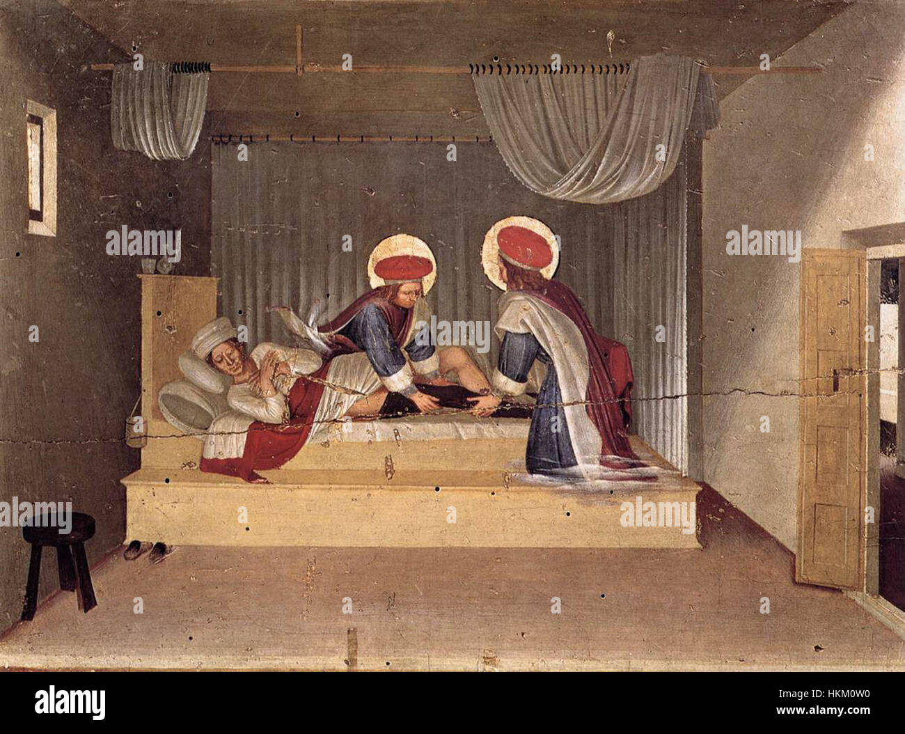 This predella by Fra Angelico depicts the healing miracles of Saints Cosmas and Damian, part of ...