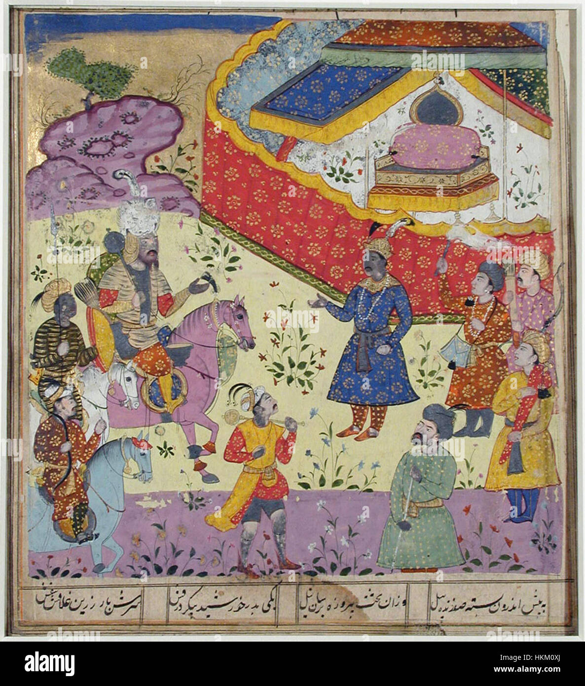 This painting depicts the moment when a king receives the legendary ...