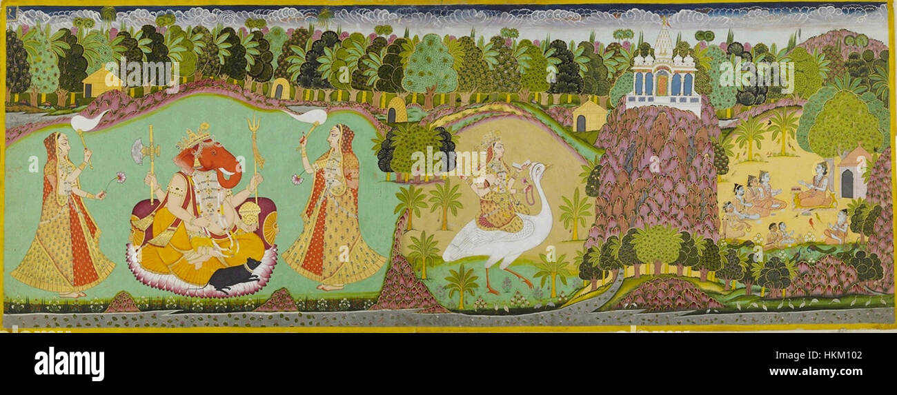 Attributed to Amardas Bhatti, this 1825 painting depicts the Hindu ...