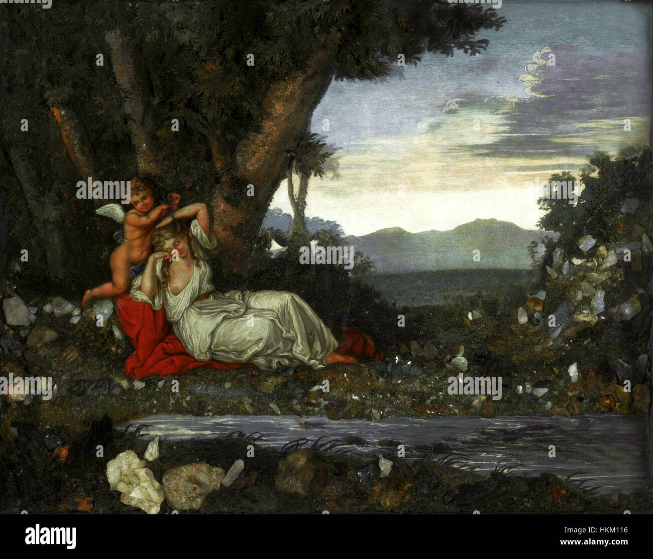 This classical artwork, depicting Amor and Psyche, portrays the ...