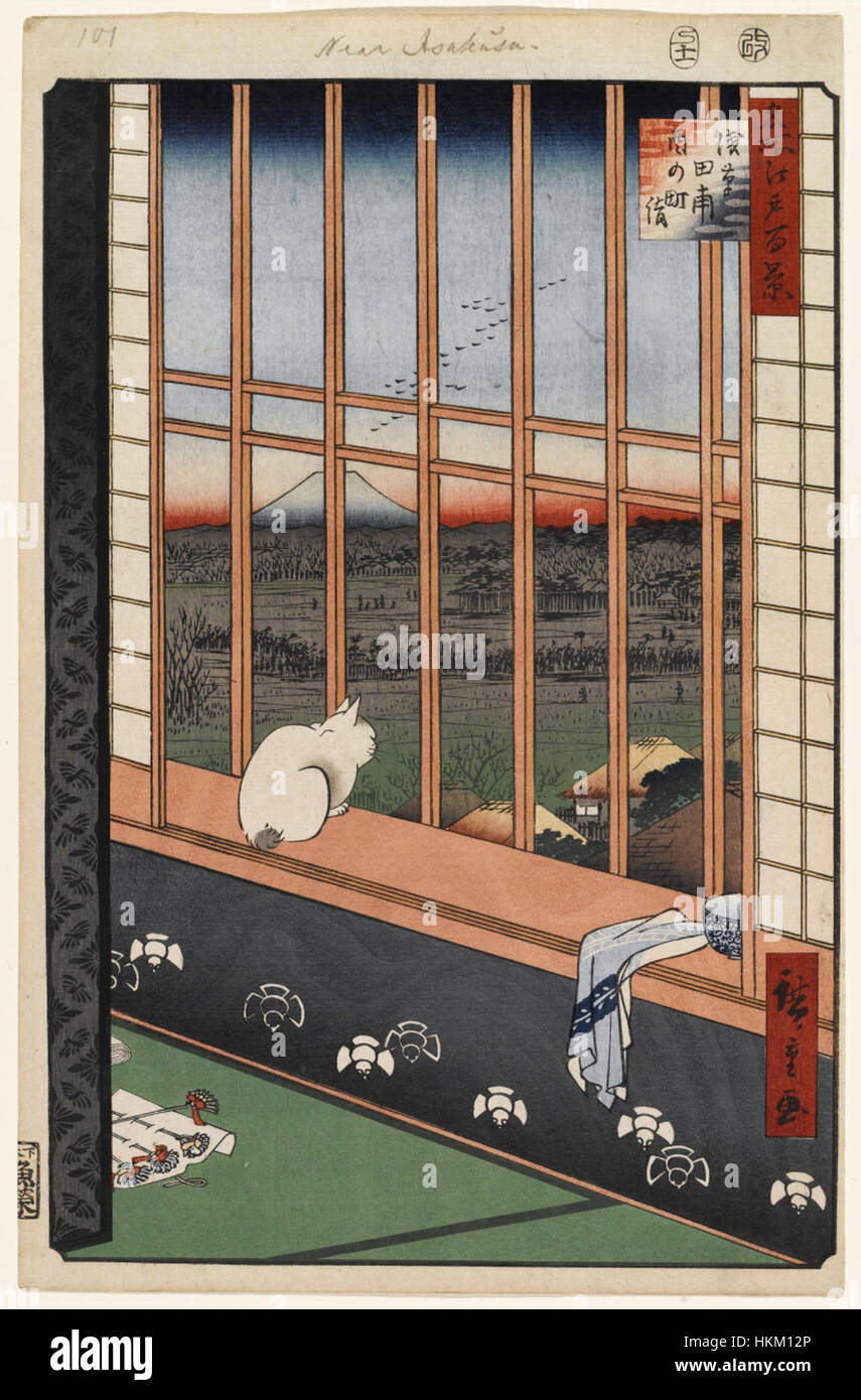 The '100 Views of Edo' is a series of ukiyo-e woodblock prints from the ...