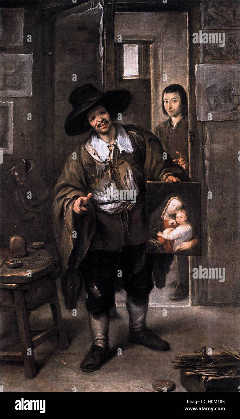 A work titled 'Antolinez, Pintor Pobre' (The Poor Painter) by an ...