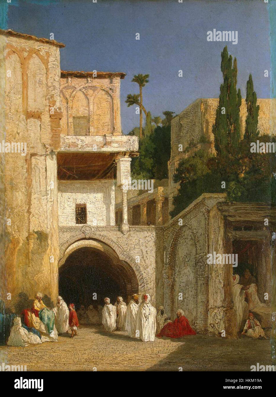 This painting by Alexandre-Gabriel Decamps titled 'Before a Mosque ...