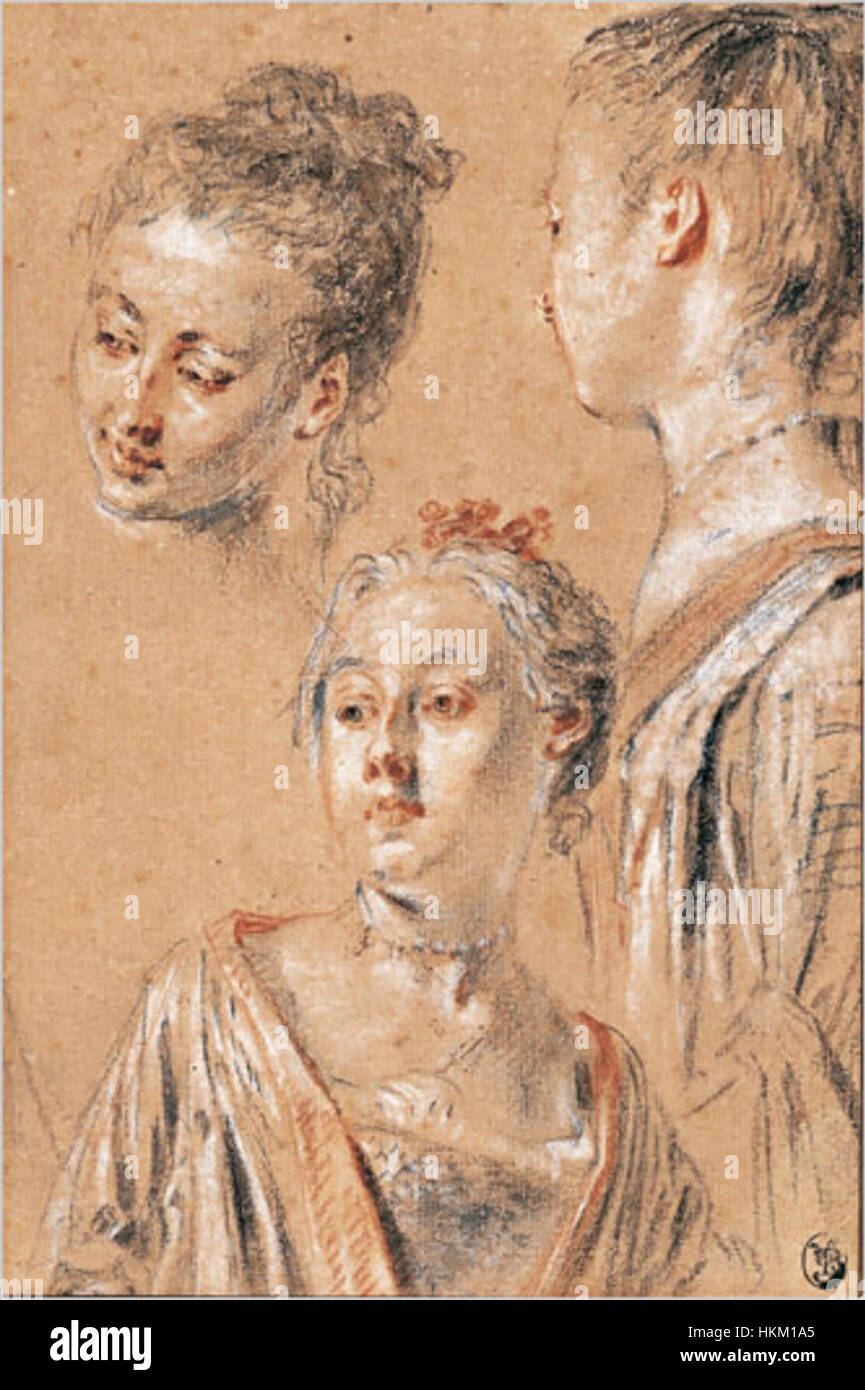 This drawing by Antoine Watteau showcases his skill in capturing human ...