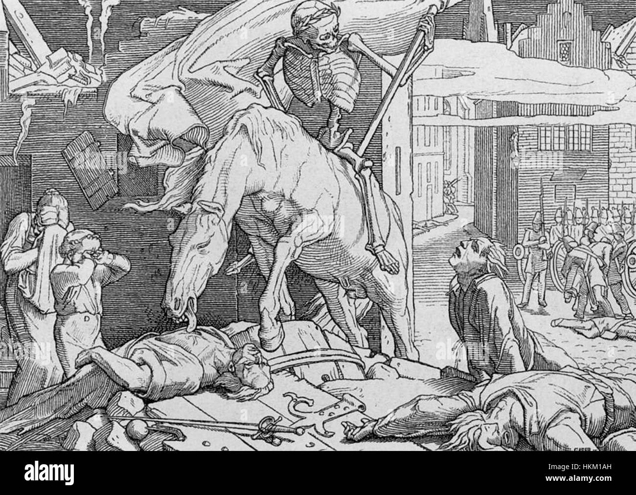 Alfred Rethel's 'Death on the Barricades' is a powerful depiction of a ...