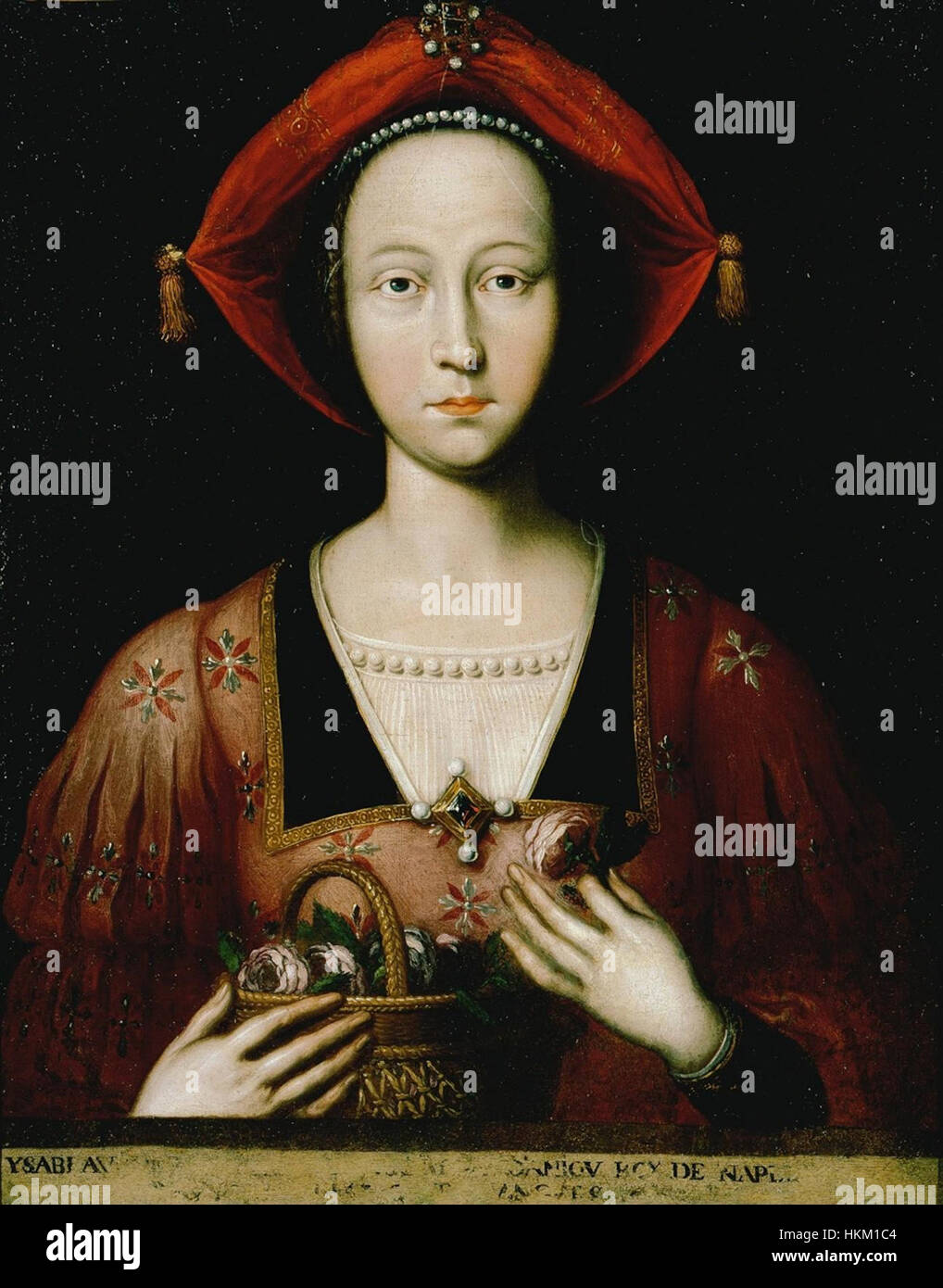 This portrait of Isabella of Lorraine, Queen of Naples, was created in ...