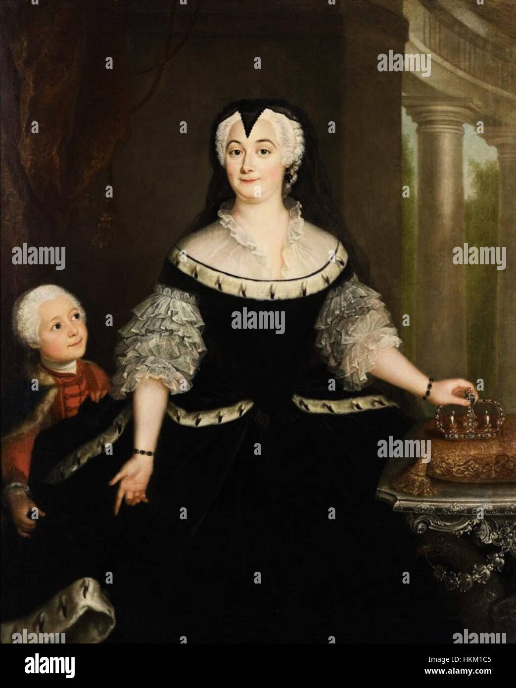 This portrait depicts Anna Sophia Charlotte, Duchess of Saxe-Eisenach ...
