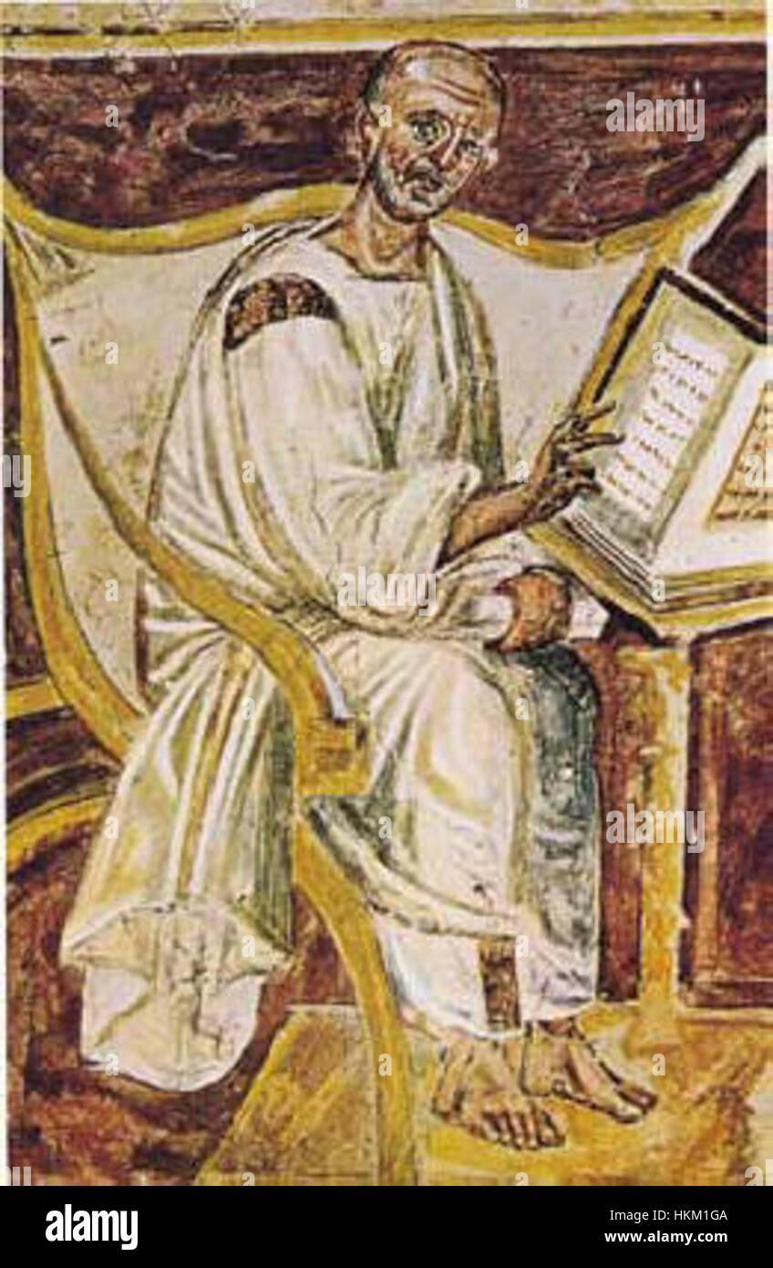 This painting portrays Augustine of Hippo, a key figure in Christian ...