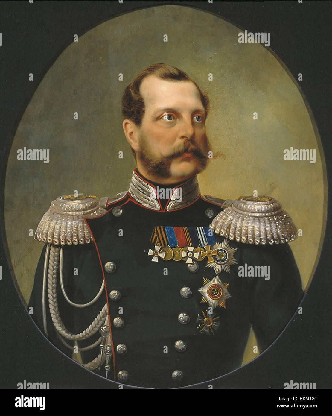 This 19th-century portrait by Nikolay Lavrov depicts Tsar Alexander II ...