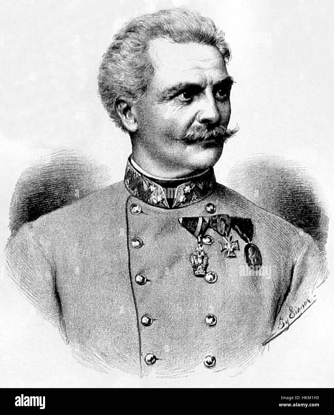 This 1877 painting of Alexander Pollack Ritter von Klumberg presents ...