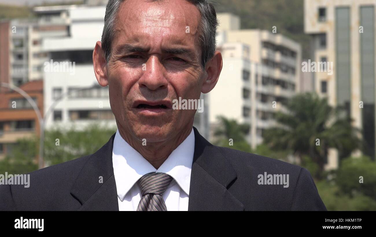 Confused Older Business Man Stock Photo - Alamy