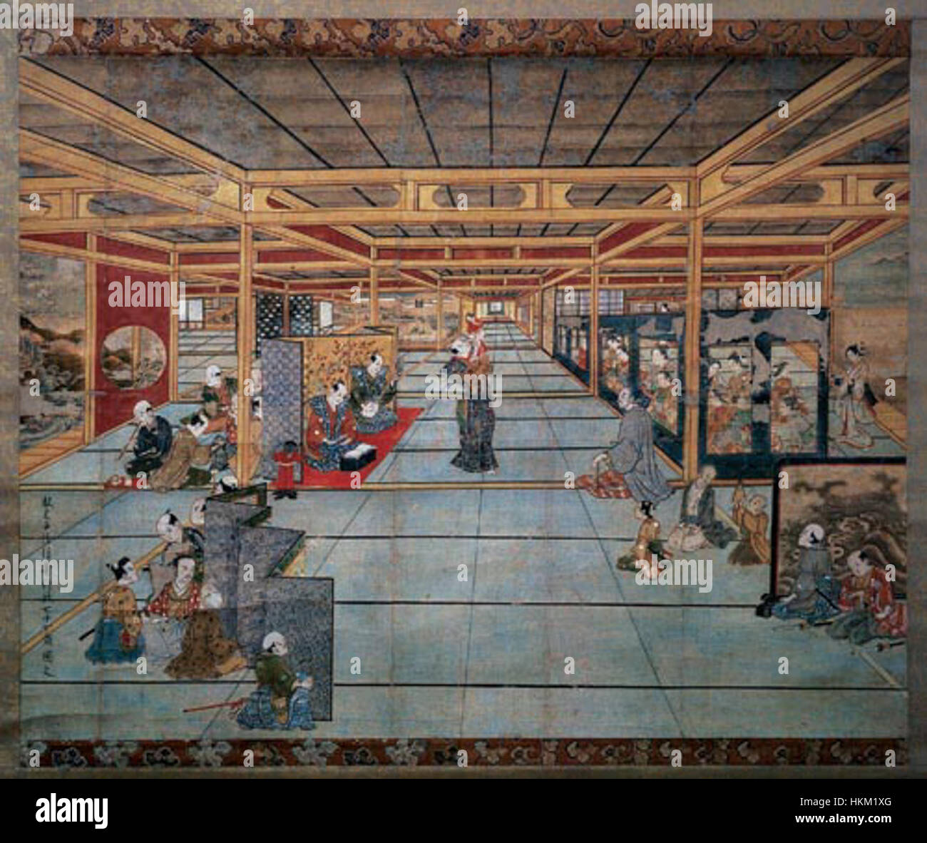 This artwork, 'The Puppet Play,' by Genshin Kyoraishi, portrays a ...