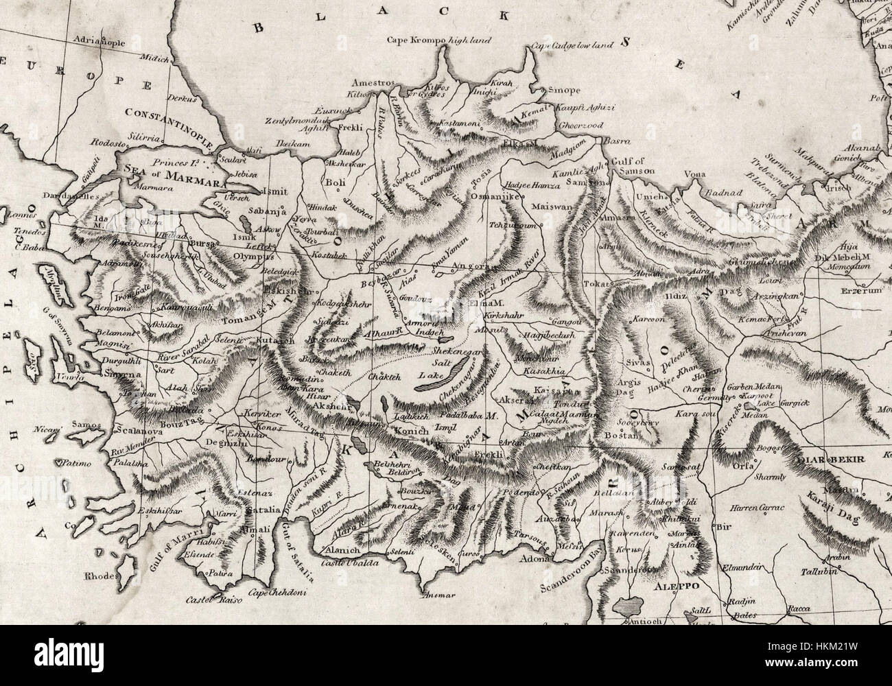 Arrowsmith, Aaron; Lewis, Samuel. Asia Minor. 1812 (E Stock Photo - Alamy