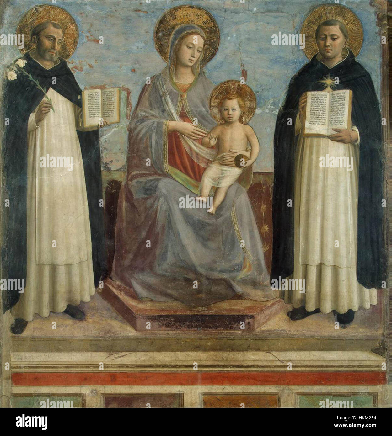 This artwork by Fra Angelico features the Virgin Mary with Saints ...