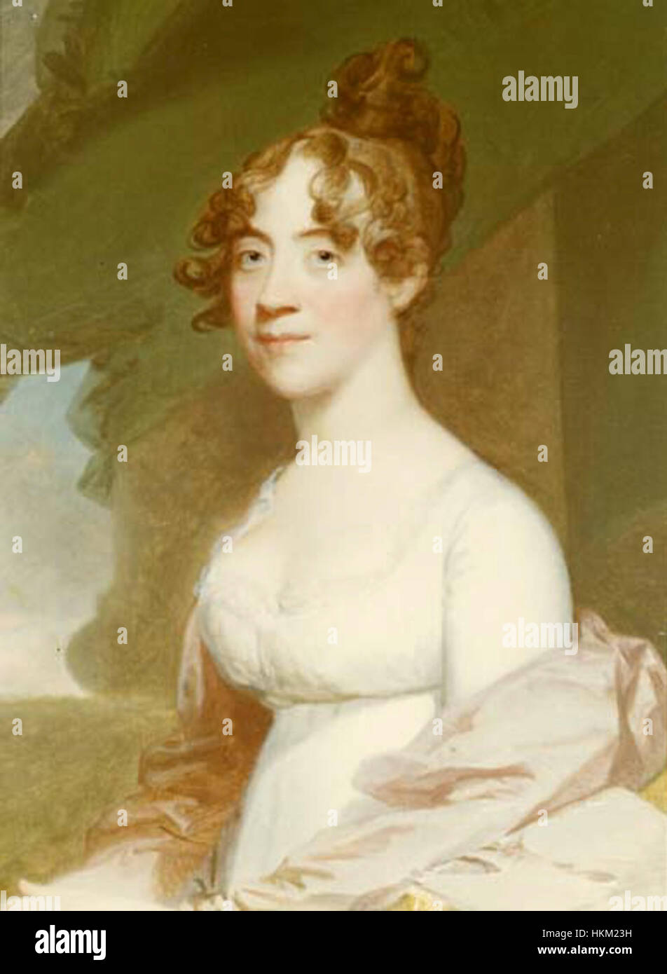 'Anna Payne Cutts' is a historical painting by an unknown artist ...