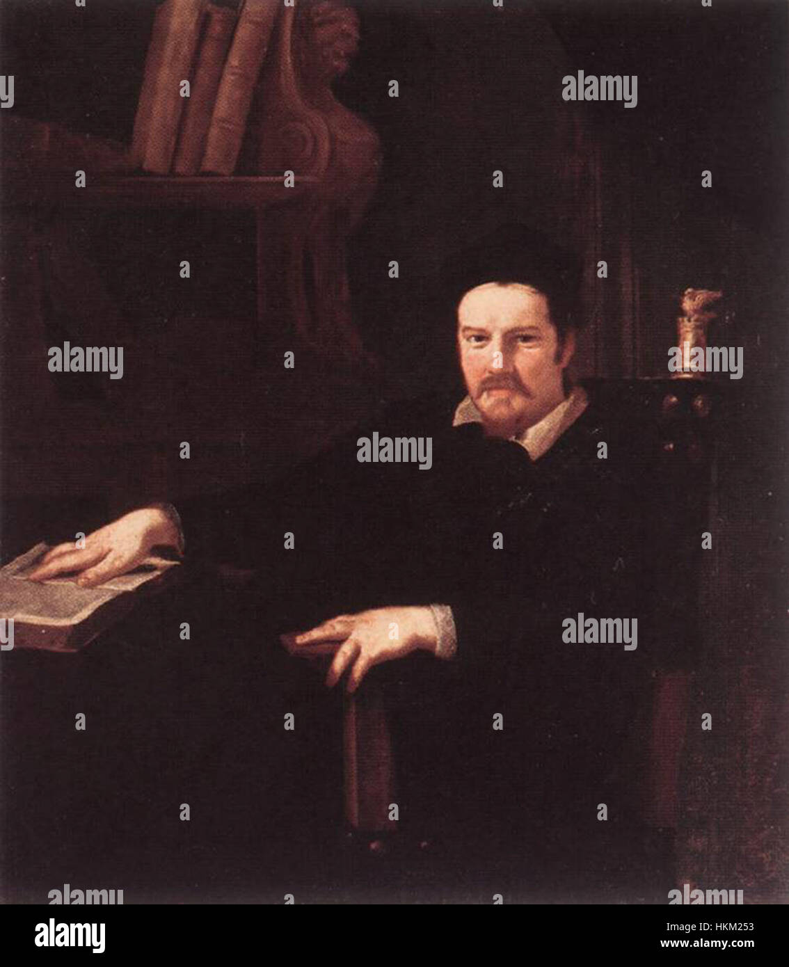 This portrait by Andrea Sacchi depicts Monsignor Clemente Merlini ...