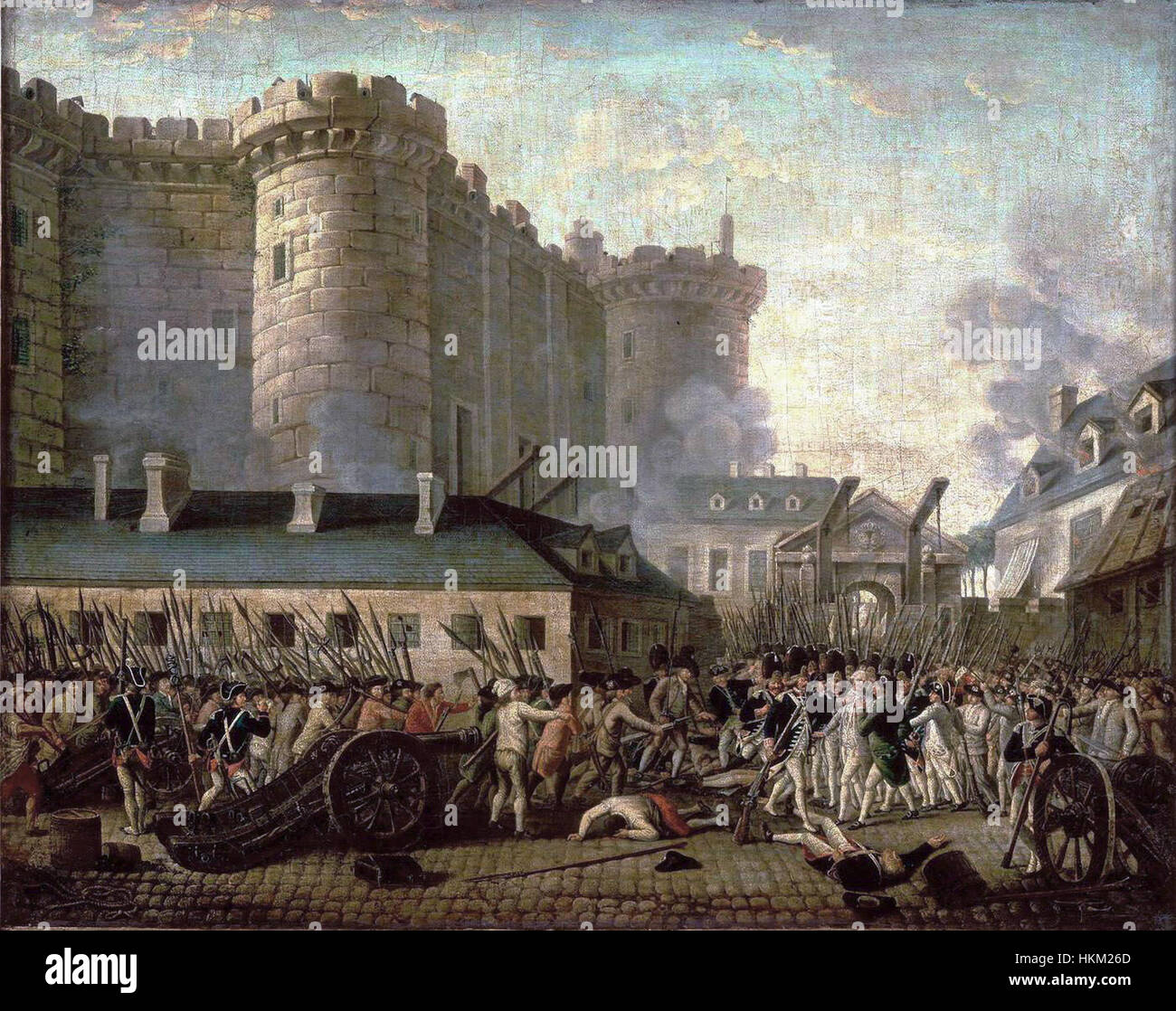 The painting 'Prise de la Bastille' depicts the storming of the ...