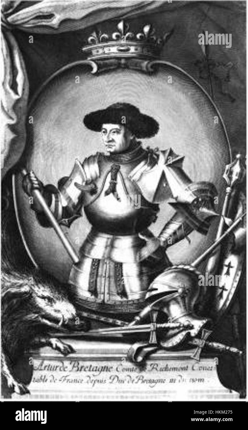 This portrait of *Arthur III of Brittany*, painted by Nicolas Pitau ...