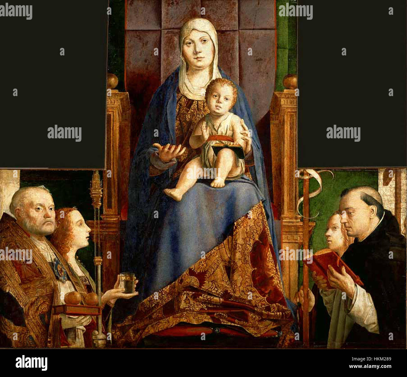 Antonello da Messina's *San Cassiano Altar* is a Renaissance altarpiece ...