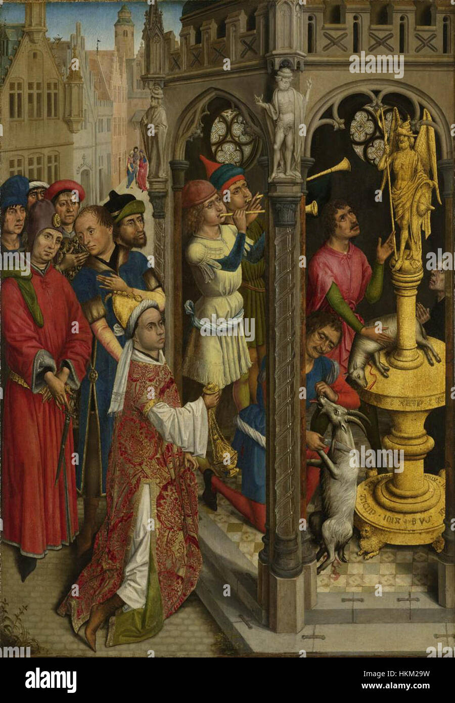 This painting depicts Saint Augustine in a scene of early Christian ...