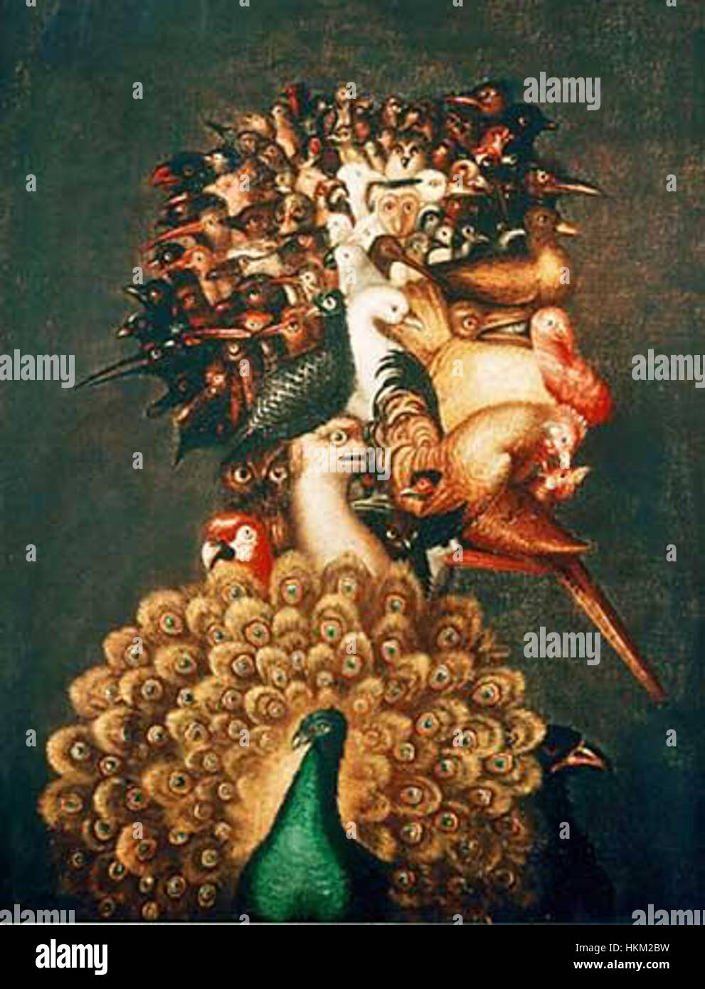 Giuseppe Arcimboldoâ€™s painting 'Luft' from around 1572 uses elements ...
