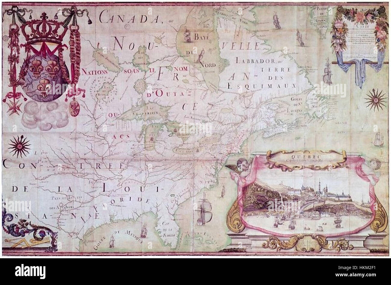 'Amerique Septentrionale' (1688) by JBF is a historical map ...