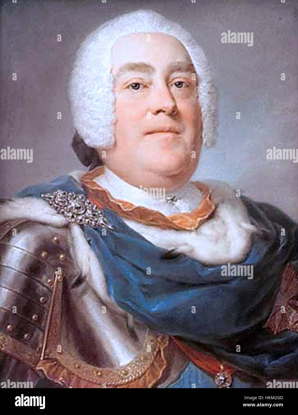 This royal portrait of Augustus III of Poland, an 18th-century monarch ...