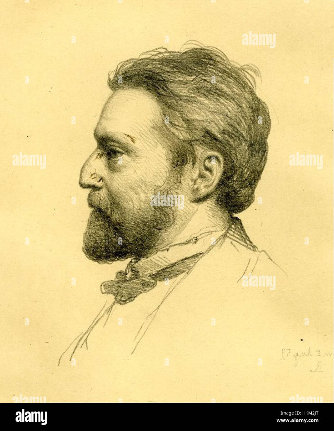 A portrait of August Riedel, an artist known for his classical approach ...