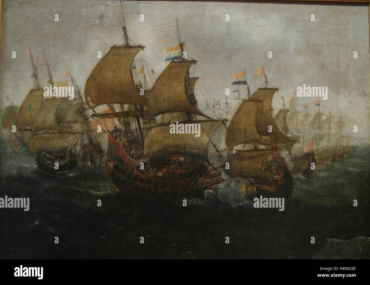 The 'Battle of Gibraltar' painting, dated 1621, depicts the naval ...