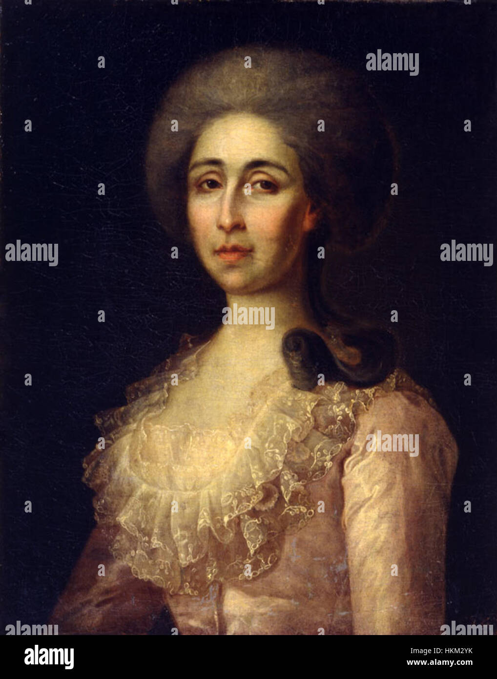 This painting portrays Anna Radischeva, a notable Russian writer and ...