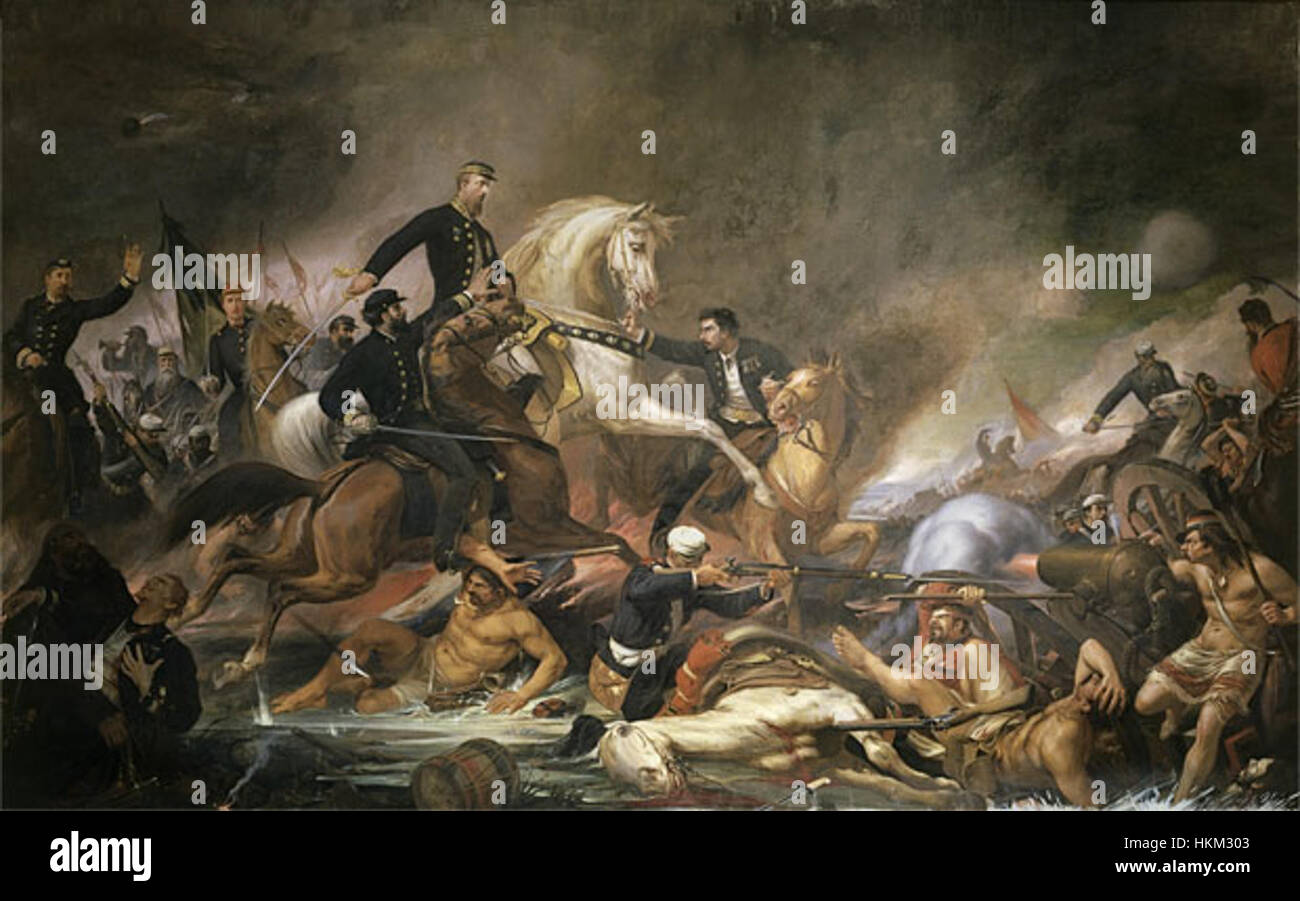 'Batalha de Campo Grande' is a historical painting depicting a ...