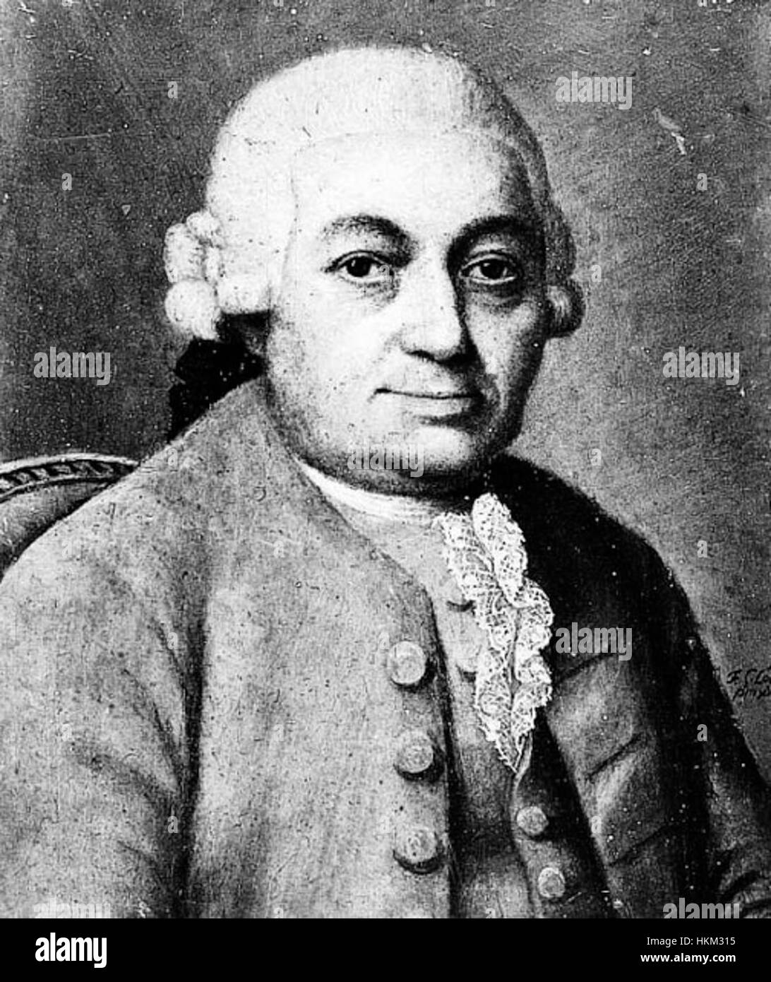 A portrait of Carl Philipp Emanuel Bach, a prominent composer of the ...
